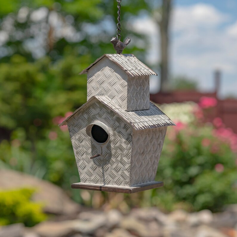 Hanging Galvanized Birdhouses- 6 Styles Available - Etsy