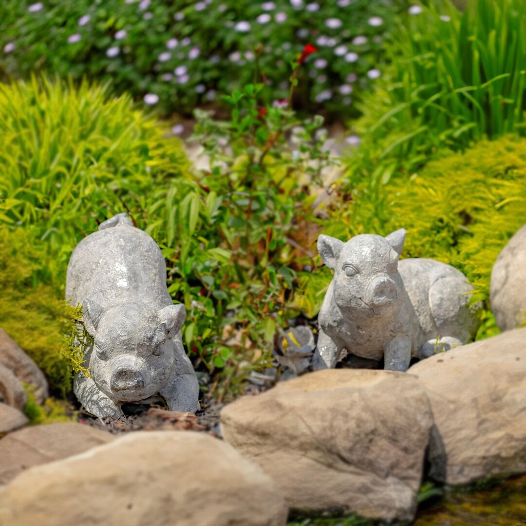 Magnesium Piglet Statues - Etsy