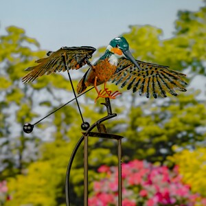 6 Assorted Bird Garden Rocking Stakes - Etsy