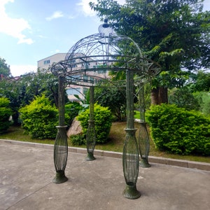13ft. Tall Round Metal Garden Gazebo in Antique Finish - Etsy