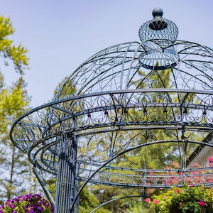 13ft. Tall Round Metal Garden Gazebo in Antique Finish "bella Rosa" - Etsy