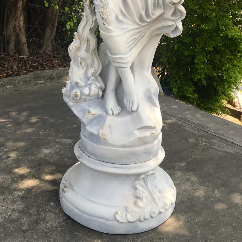 63" Tall Magnesium Angel Statue in Antique Grey "lillith" Style ...