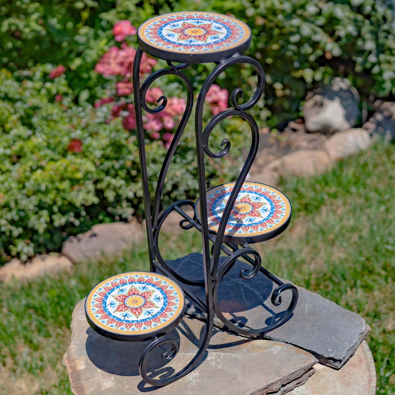 Three Tier Mosaic Plant Stand - 5 Style Options - Etsy