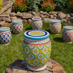 17.75 Tall Ceramic Stools in Multi Color Options - Etsy