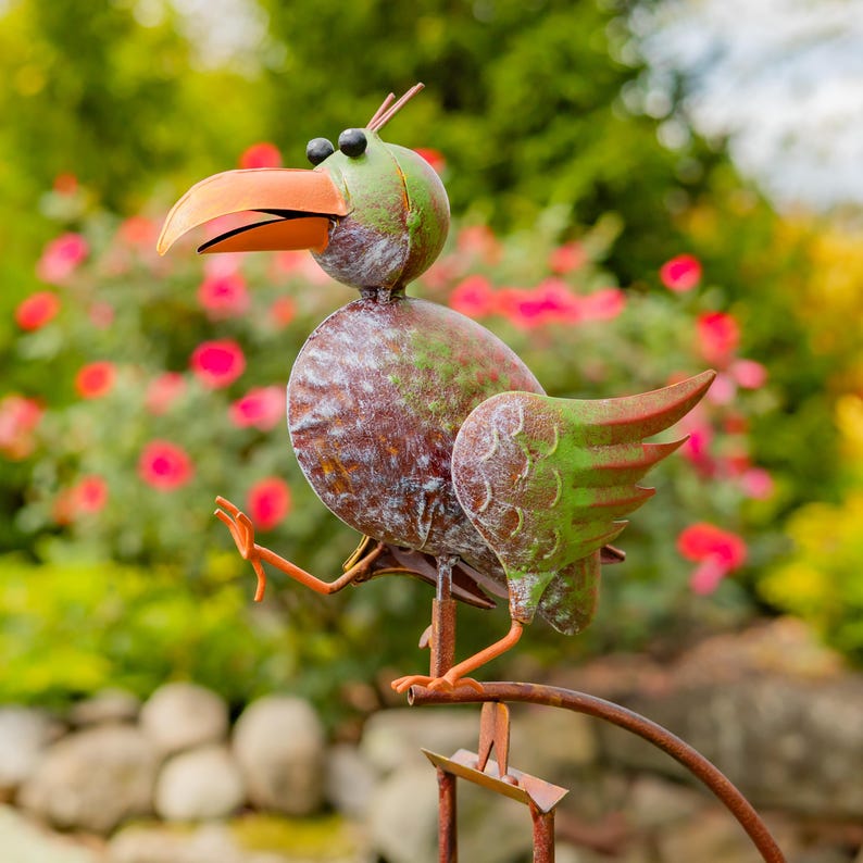 6 Assorted Bird Garden Rocking Stakes - Etsy