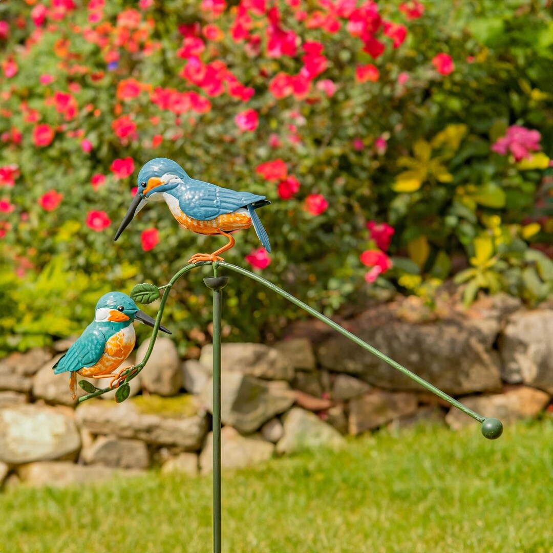 47" Tall Double Hummingbird Balance Stake "tiny & Teeny" - Etsy