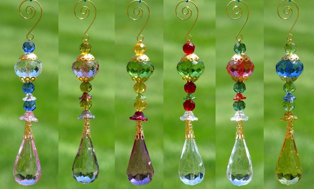 7" Long Acrylic Teardrop Ornaments Color Option - Etsy