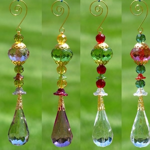 7" Long Acrylic Teardrop Ornaments Color Option - Etsy