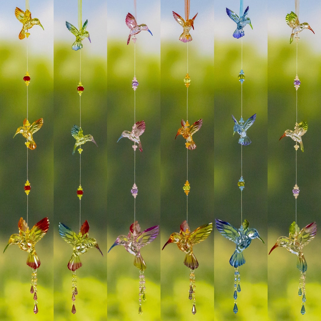 Five Tone Acrylic 3-piece Hummingbird Chain in Assorted Colors - Etsy