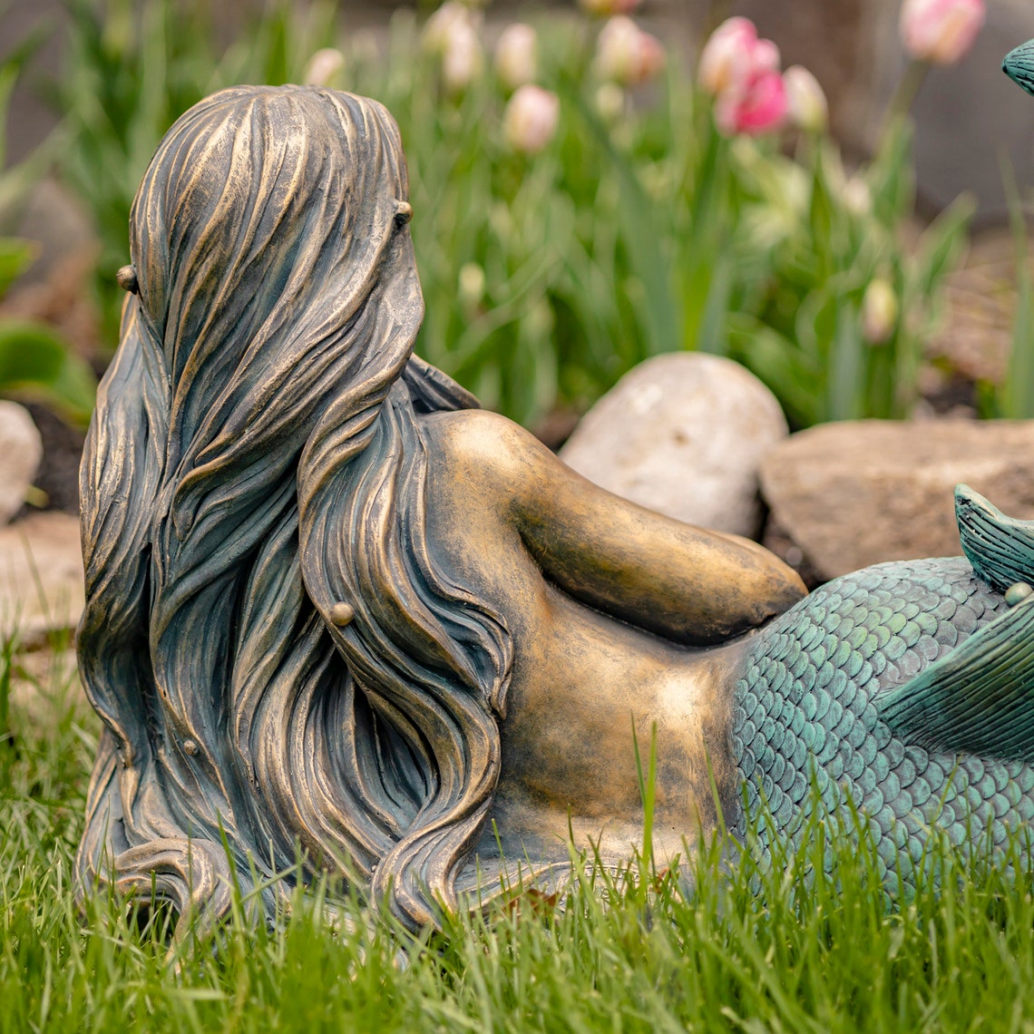 37 Tall Mermaid Lying Down Garden Statue - Etsy 37 Tall Mermaid Lying Down Garden Statue - Etsy