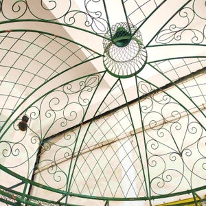 13ft. Tall Round Metal Garden Gazebo in Antique Finish - Etsy