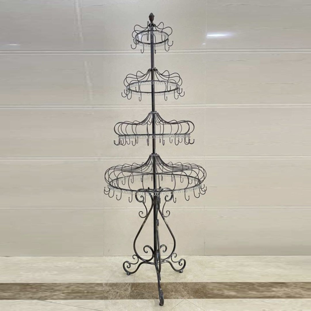85 Tall Elegant Metal Display Stand With Hooks - Etsy