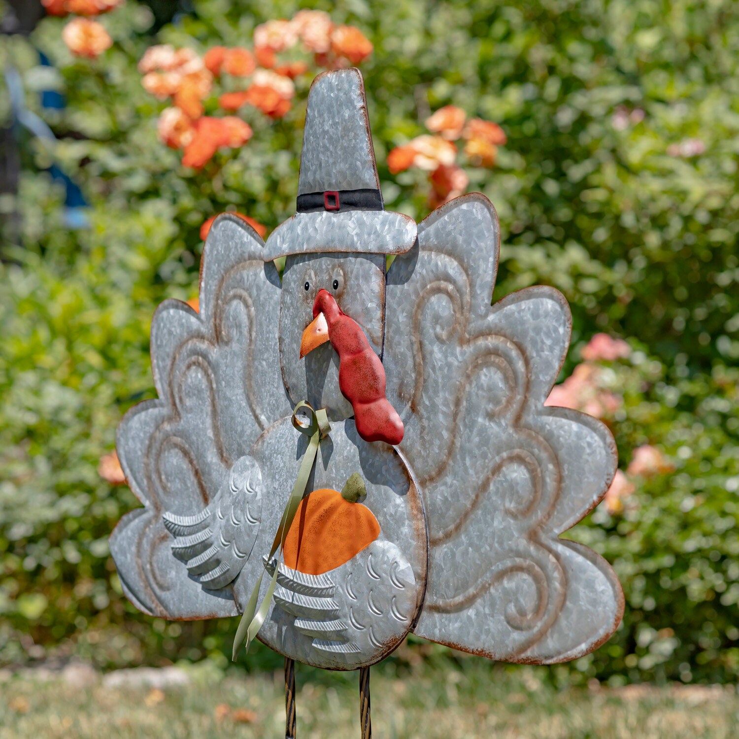 Large Galvanized Thanksgiving Turkey Garden Stake - Etsy