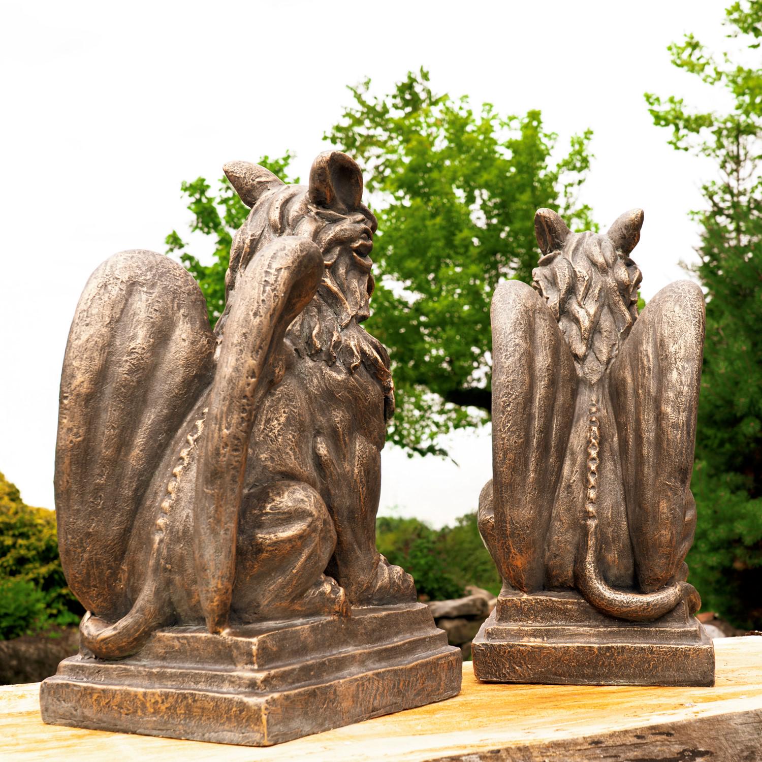 Set of 2 Magnesium Griffin Statues in Antique Bronze "peter & Lois" - Etsy