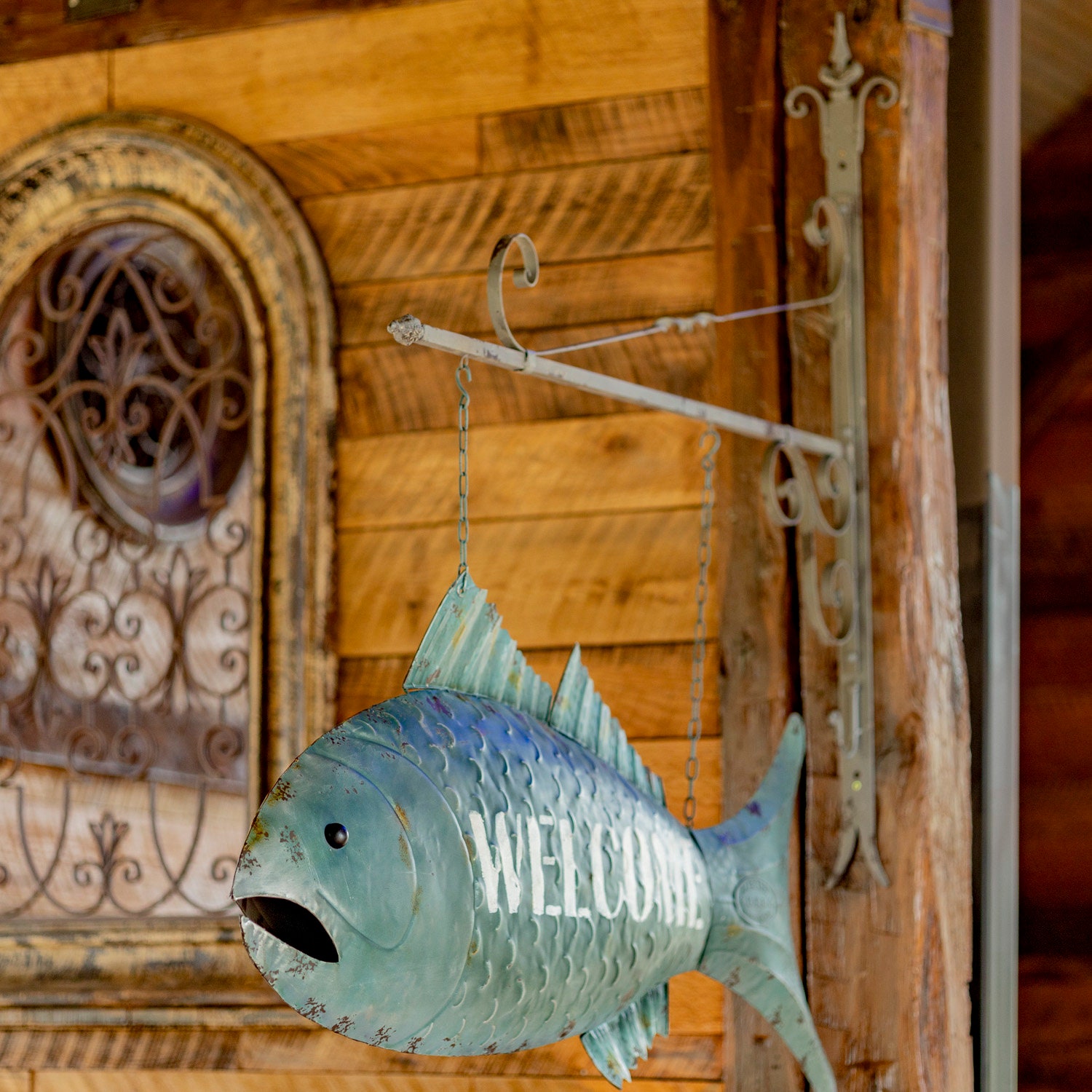 Large Hanging Fish "welcome" Sign - Etsy