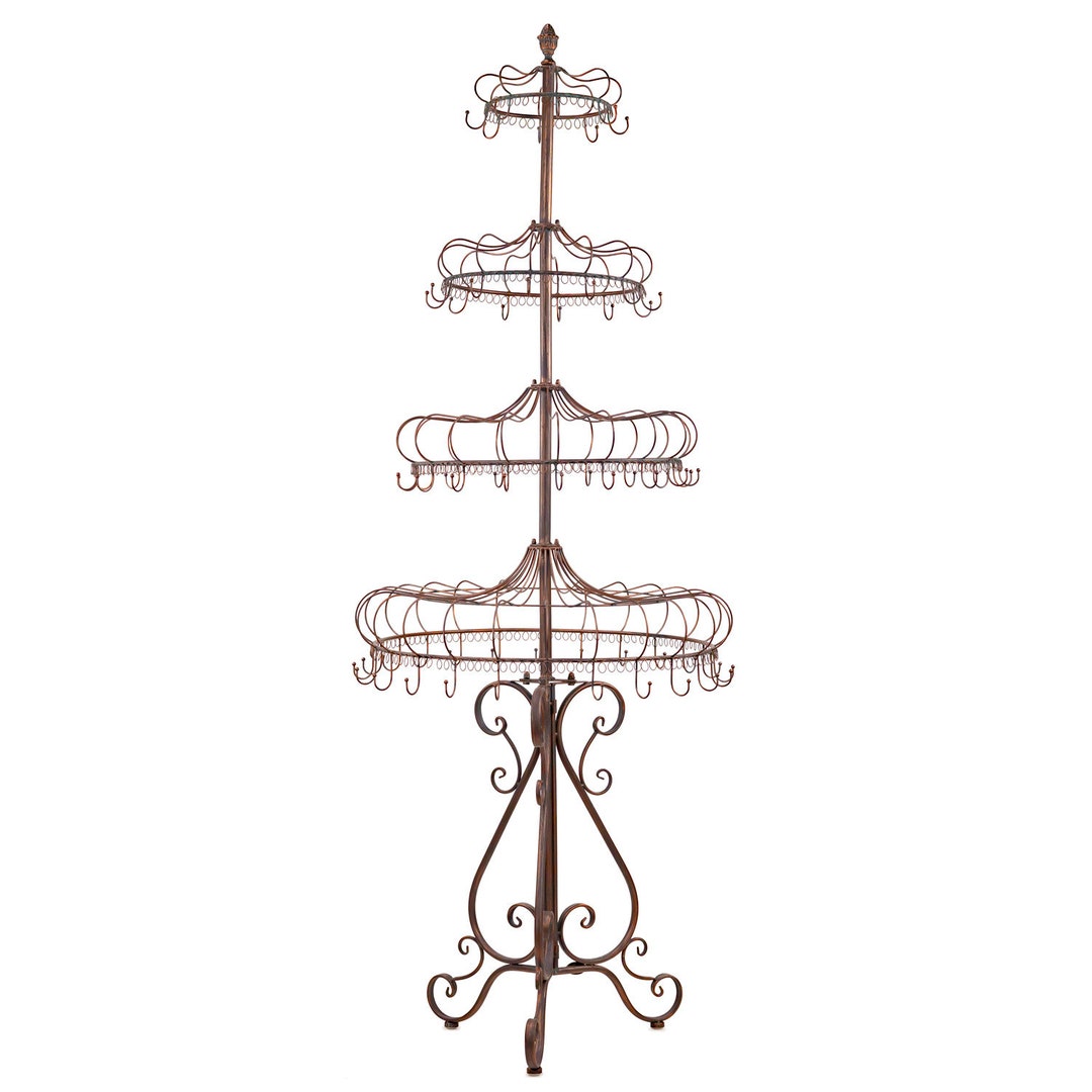 85" Tall Elegant Metal Display Stand With Hooks "london 1820" - Etsy