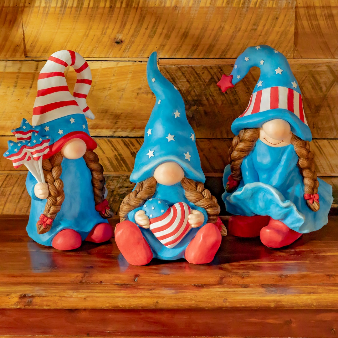 Lady Patriot Garden Gnomes "the Americanas" in Assorted Styles - Etsy