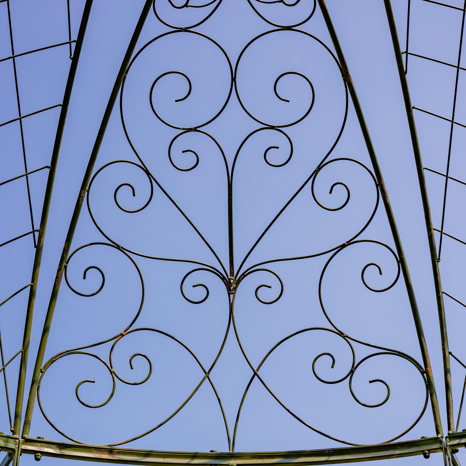 13ft. Tall Round Metal Garden Gazebo in Antique Finish "bella Rosa" - Etsy