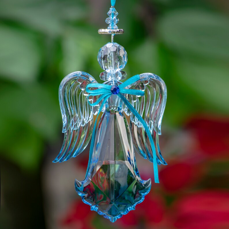 Hanging Blue Acrylic Angel Ornaments in 6 Assorted Styles - Etsy
