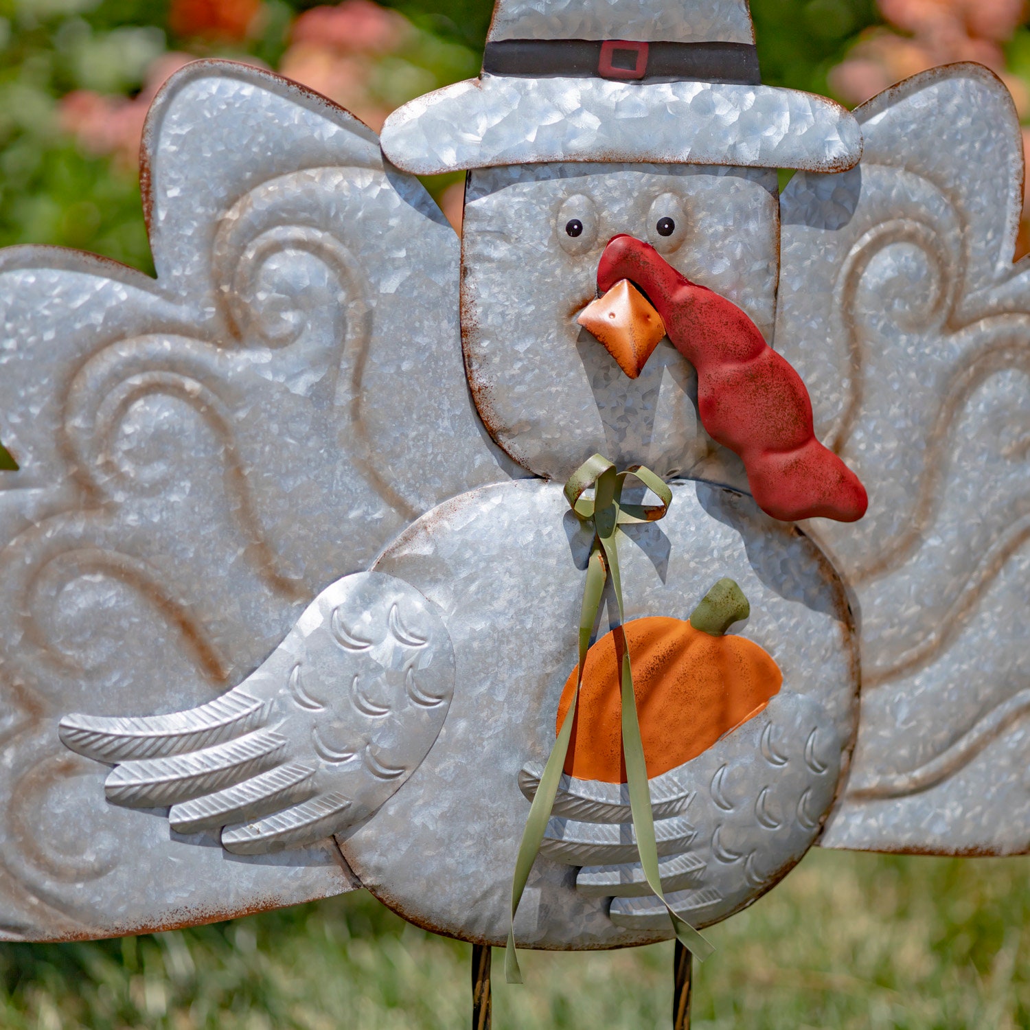 Large Galvanized Thanksgiving Turkey Garden Stake - Etsy
