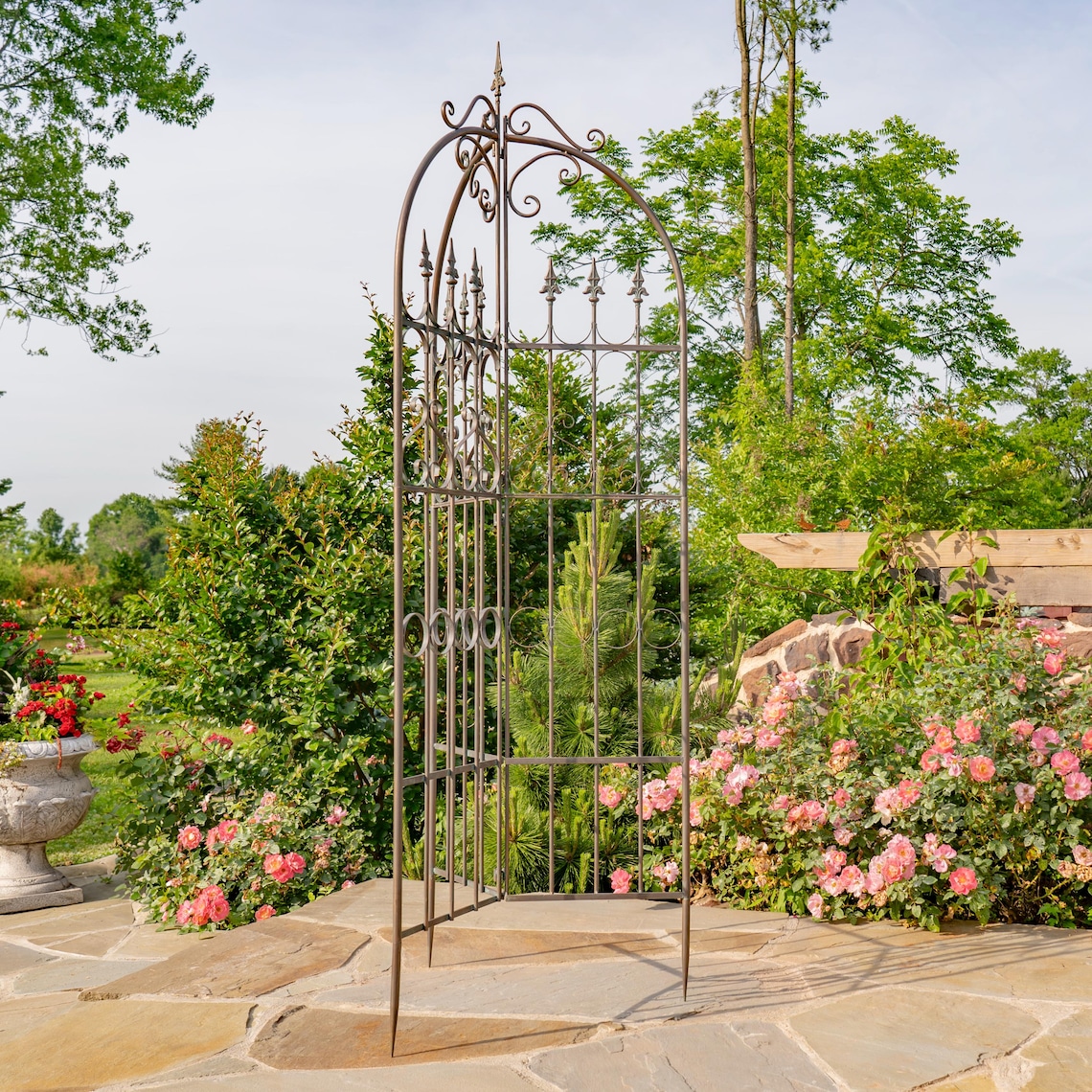 Paris 1968 - 7.7ft Tall Three Wall Iron Trellis With Fleur-de-lis ...