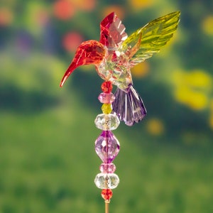 Set of 6 Acrylic Five Tone Hummingbird Pot Sticks - Etsy