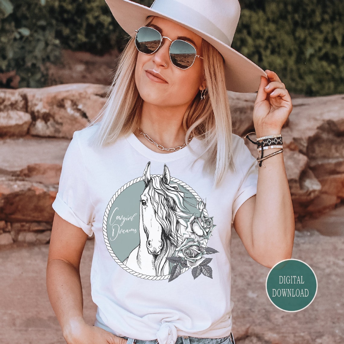 Cowgirl Dreams Western PNG Rodeo Horse Png Boho Western - Etsy