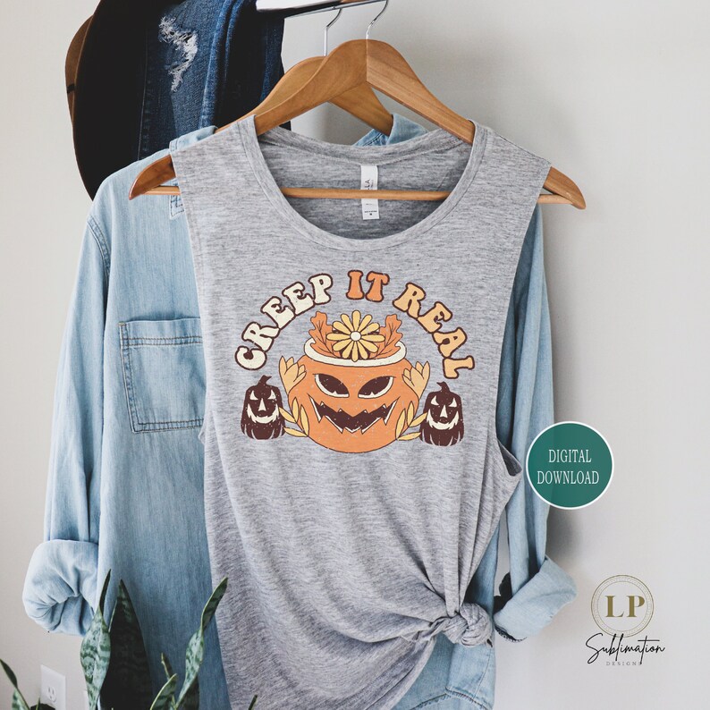 Creep It Real Retro Fall Png Retro Pumpkin Png Retro - Etsy