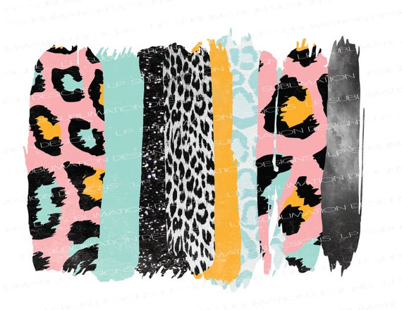 Bright Leopard Print Swatches Neon Leopard Print T Shirt - Etsy