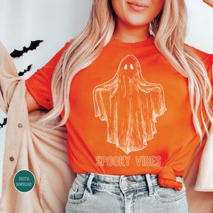 Spooky Vibes Png Spooky Ghost Png Vintage Halloween Png - Etsy