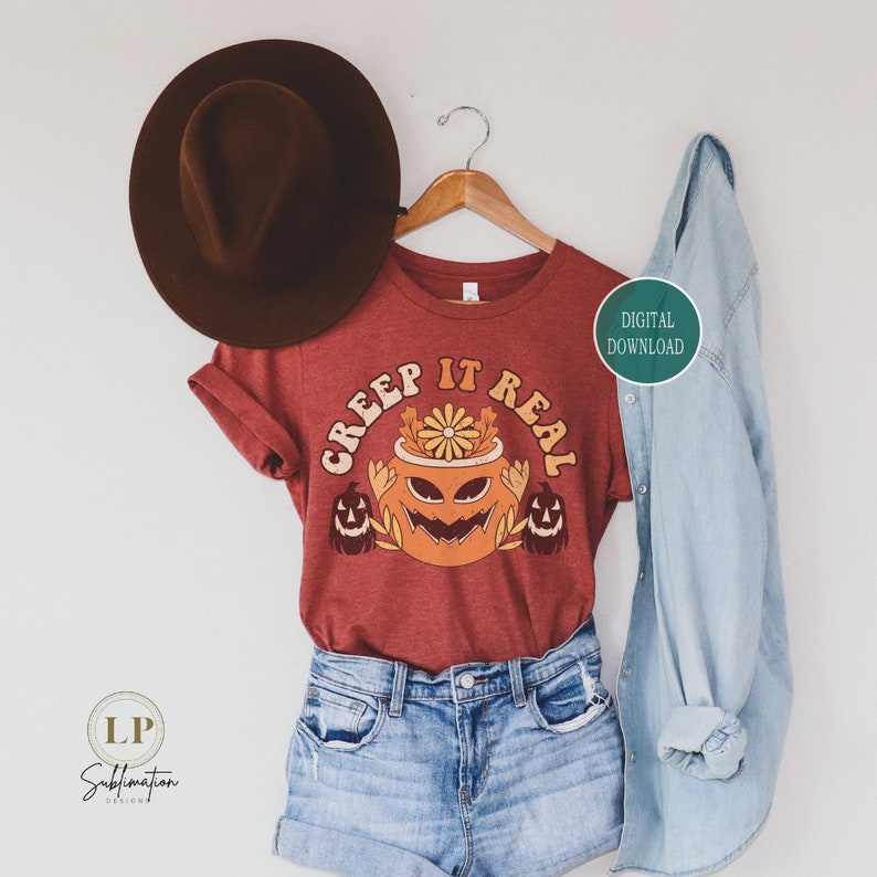Creep It Real Retro Fall Png Retro Pumpkin Png Retro - Etsy