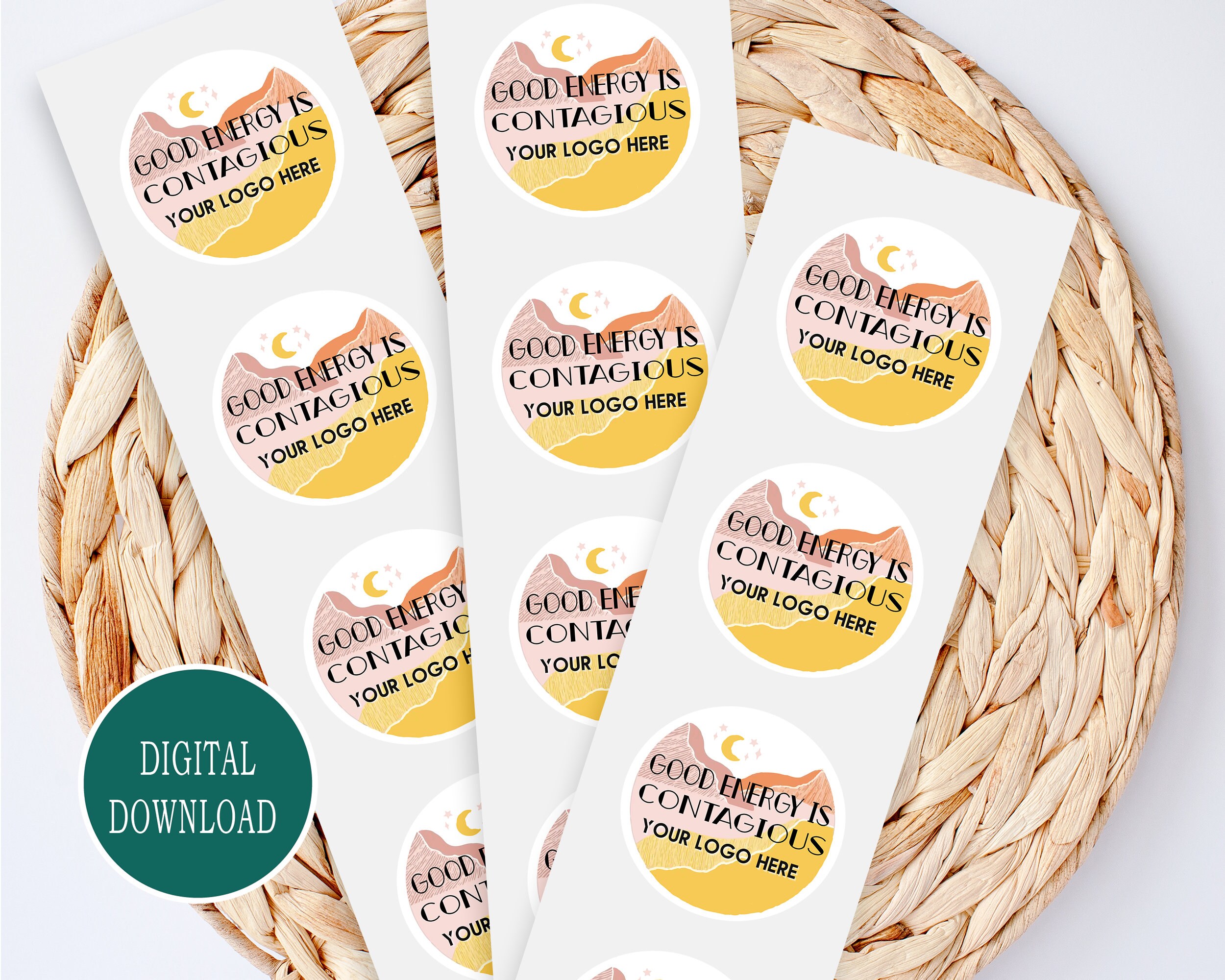 Energy is Contagious Digital Design Digital Sticker Design - Etsy