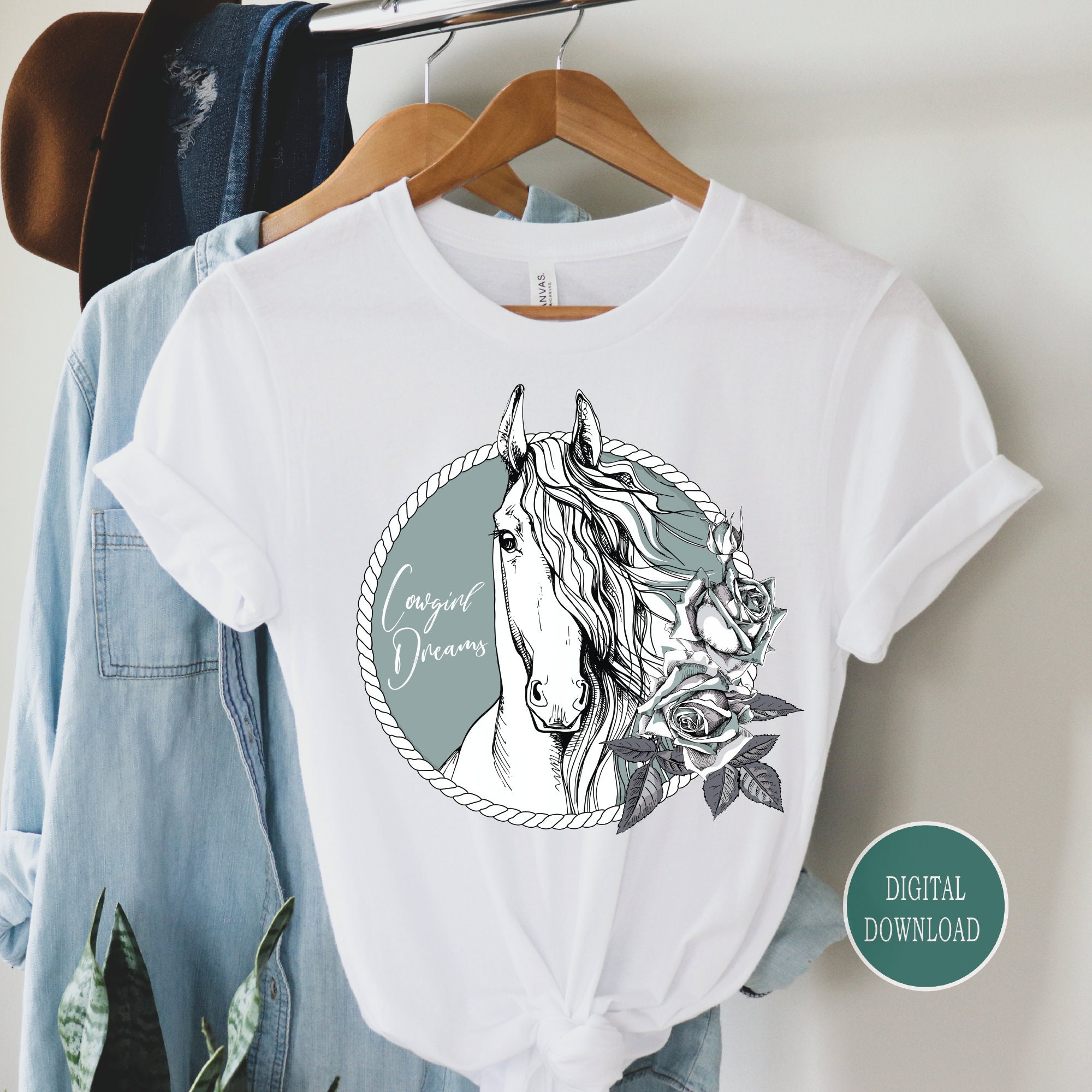 Cowgirl Dreams Western PNG Rodeo Horse Png Boho Western - Etsy