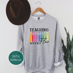 Teacher PNG Teaching With Flair Digital Design Teacher - Etsy