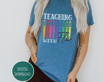 Teacher With Flair Png - Etsy