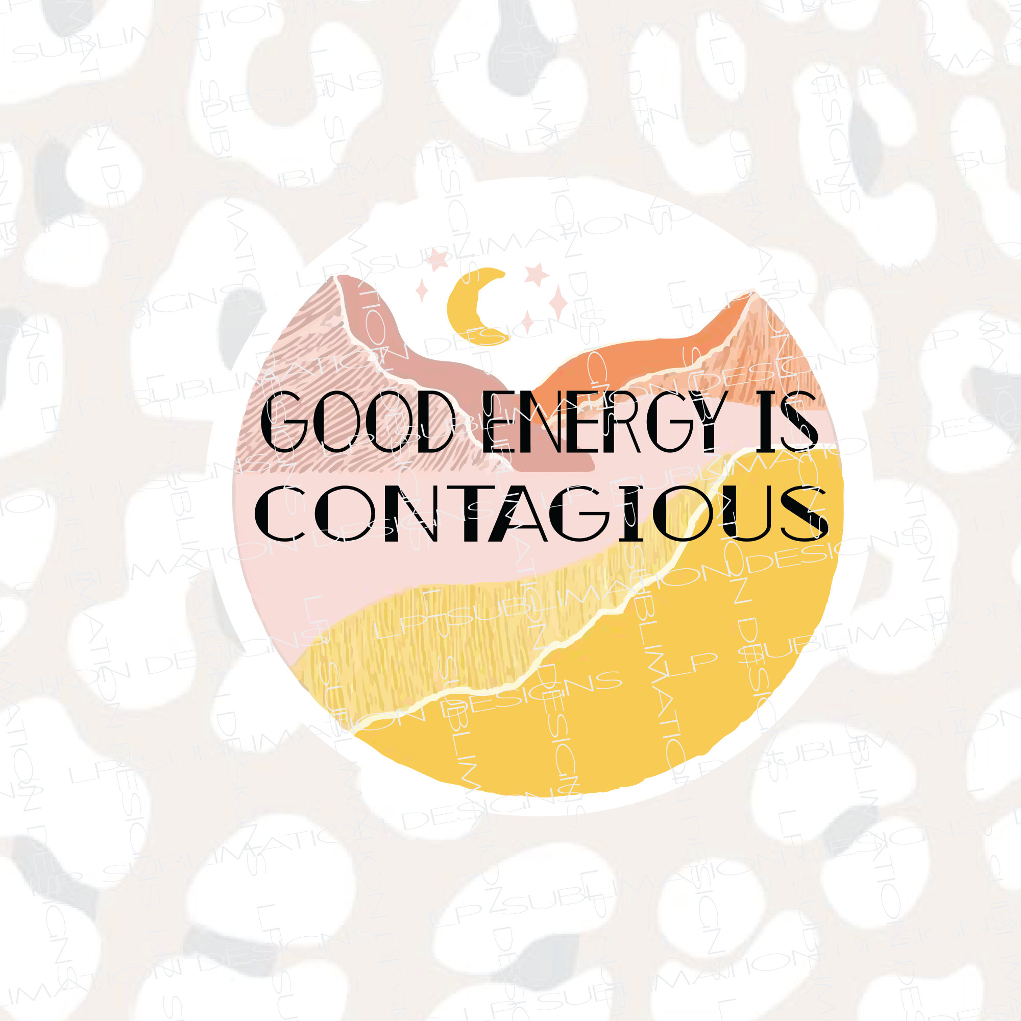 Energy is Contagious Digital Design Digital Sticker Design | Etsy