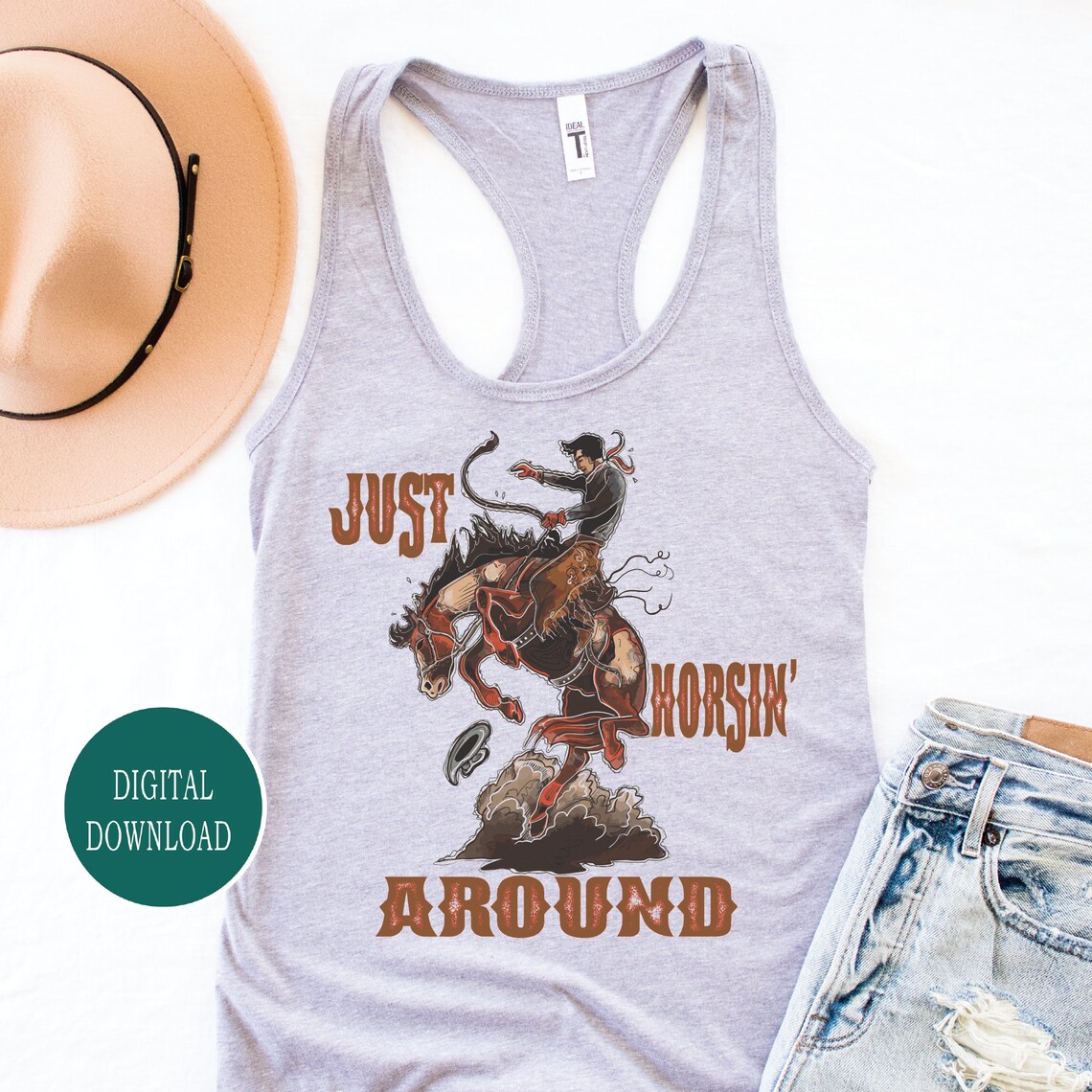 Horsin Around Rodeo SVG Cowboy SVG Western PNG Shirt Design | Etsy