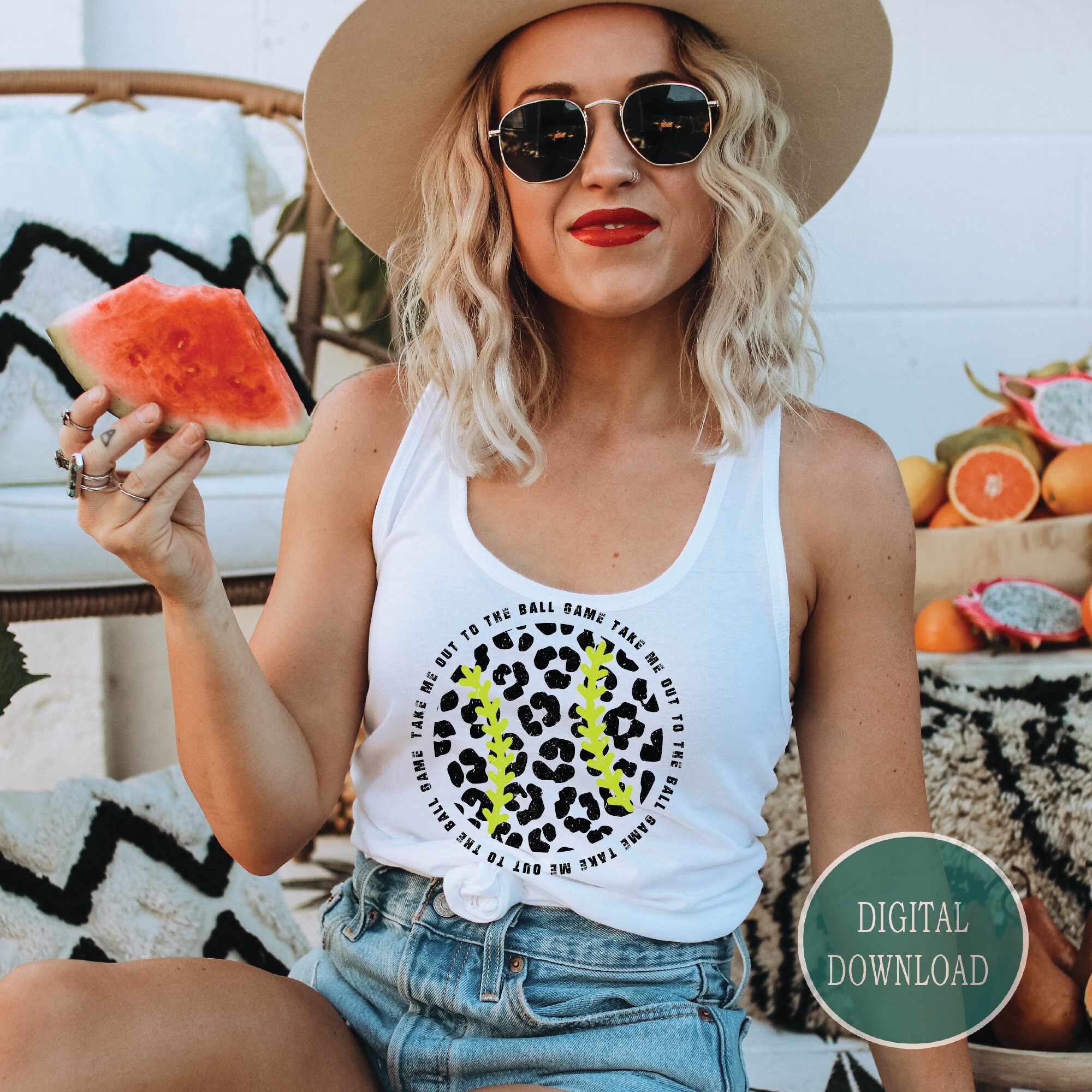 Softball Leopard SVG Take Me Out to the Ball Game Svg | Etsy