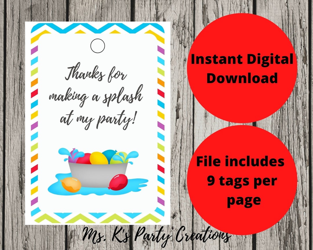 Summer Celebration Treat Bag Tags - Etsy