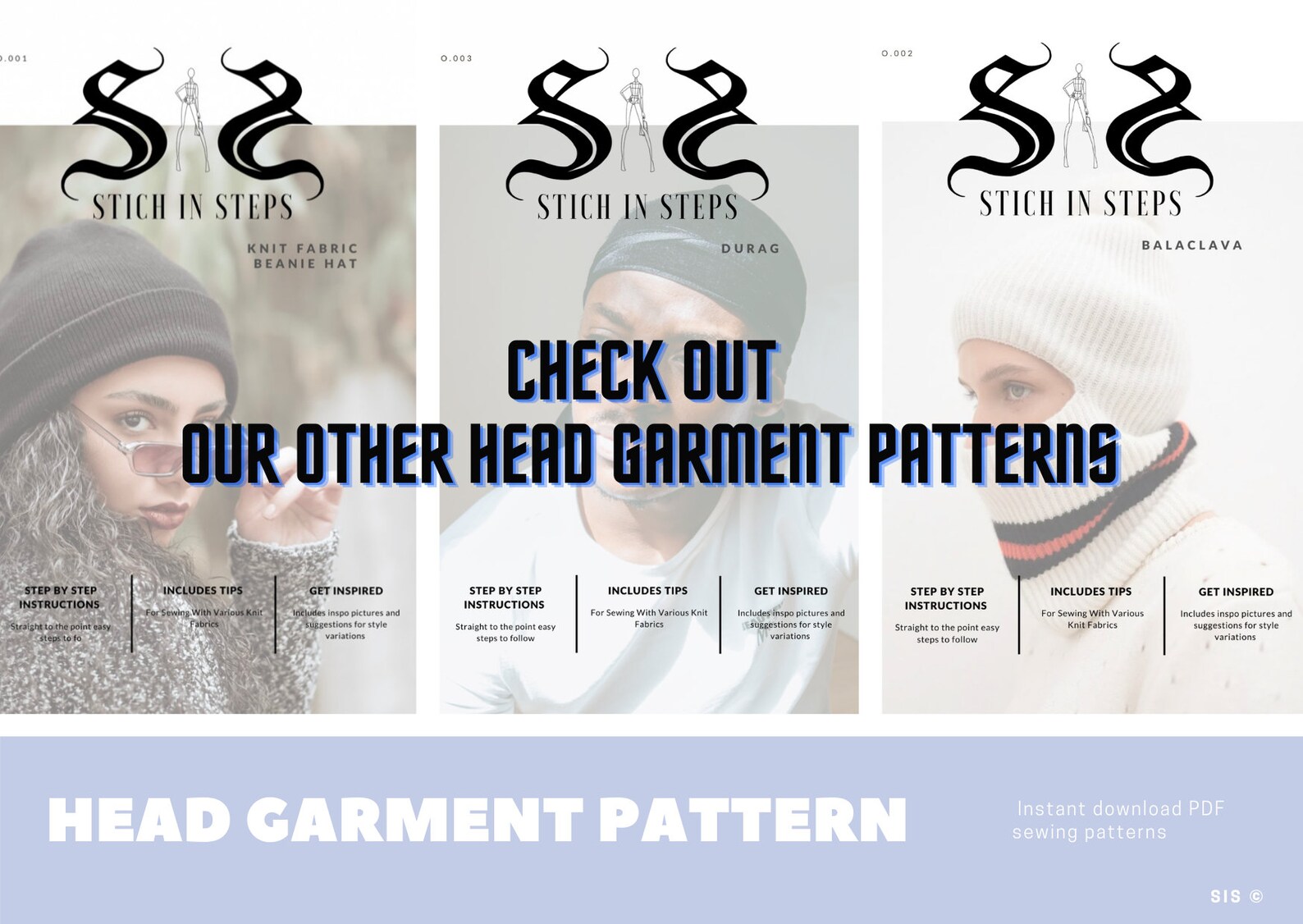 Unisex Simple Durag Sewing Digital Pdf Pattern Head Garment - Etsy