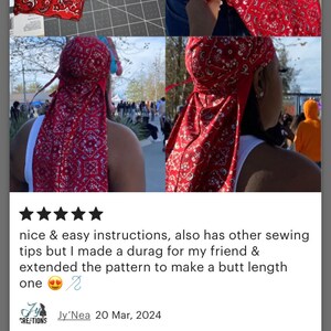 Unisex Simple Durag Sewing Digital Pdf Pattern Head Garment, Do-rag ...