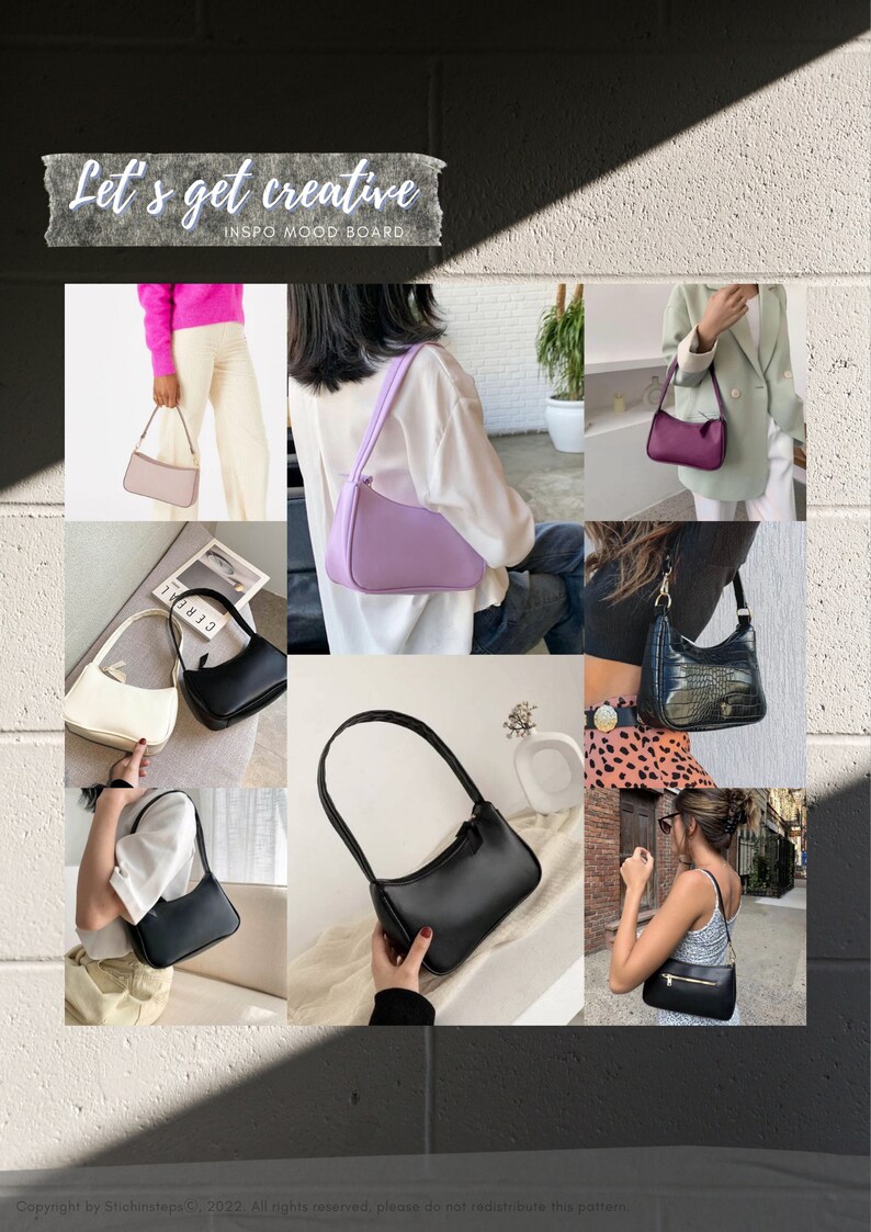 Shoulder Bag Simple Digital Sewing Pattern PDF Digital - Etsy