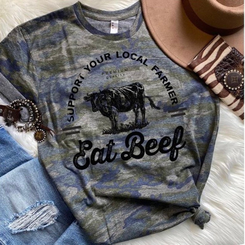 Support Your Local Farmer Eat Beef - Etsy