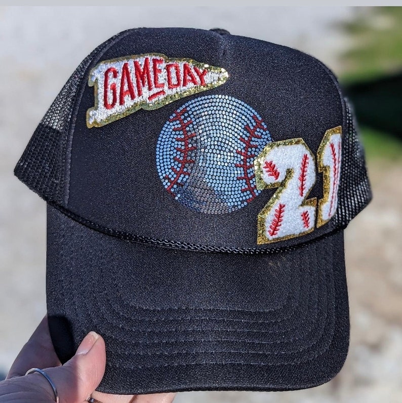 Custom Baseball Number Game Day Patch Hat - Etsy