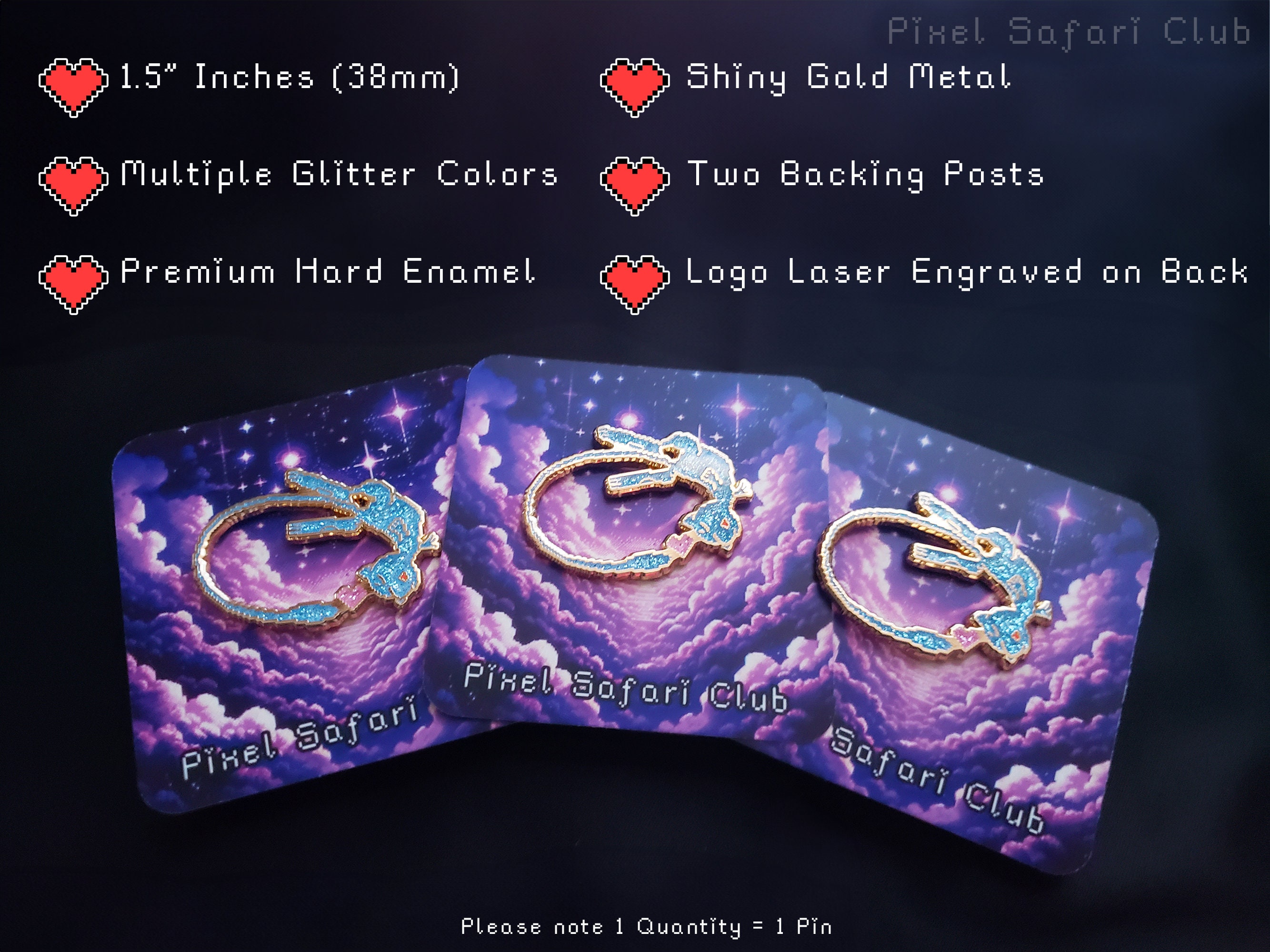 Shining Mew Glitter Enamel Pin: 8-bit Pixel Art - Etsy