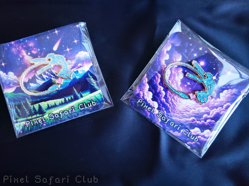 Shining Mew 8-Bit Pixel Art Pin / Glitter Hard Esmalte Pin / Pixel Poke ...