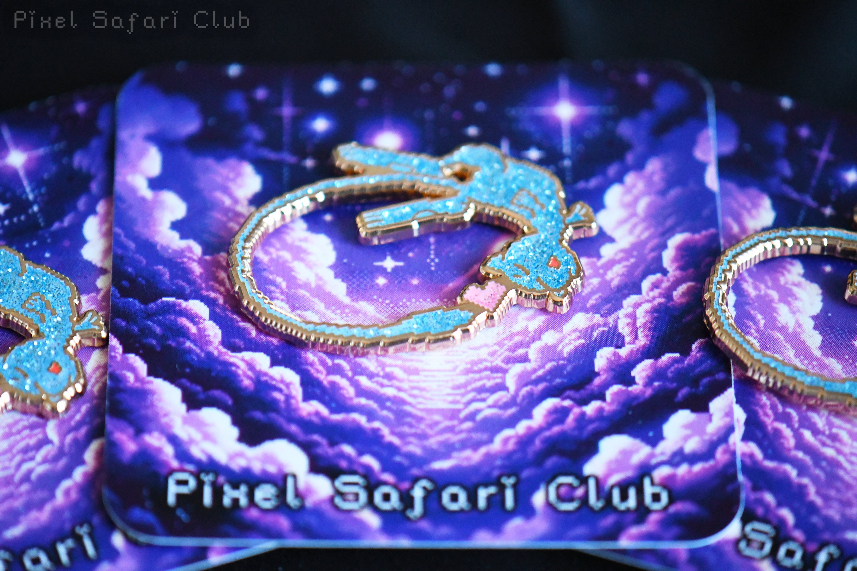 Shining Mew Glitter Enamel Pin: 8-bit Pixel Art - Etsy