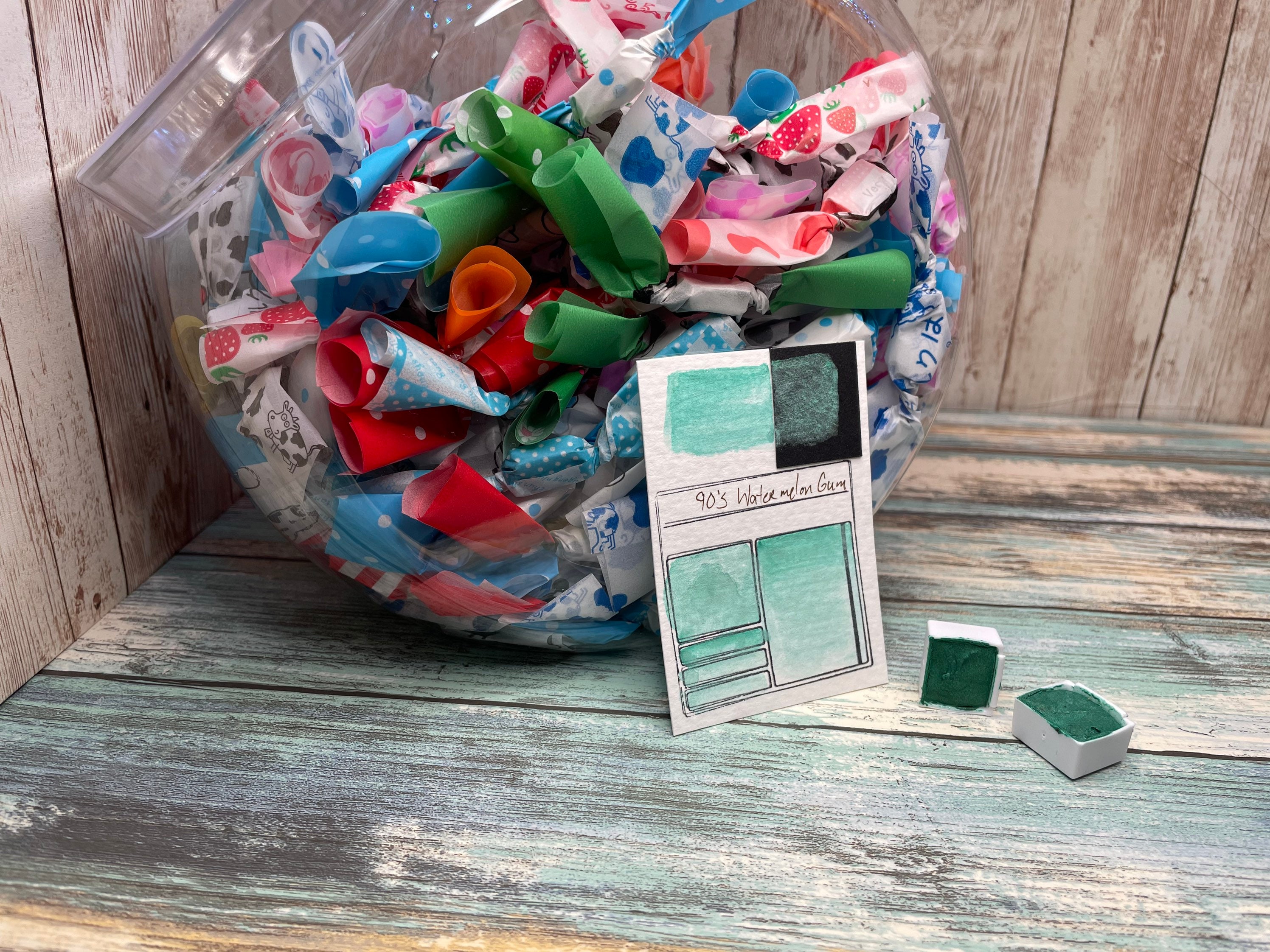 90’s Watermelon Gum -specialty Blend- Handmade Watercolor - Half Pan - Etsy