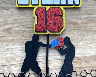 Personalised Kickboxing Cake Topper, Kick Boxing Cake Topper, Martial ...