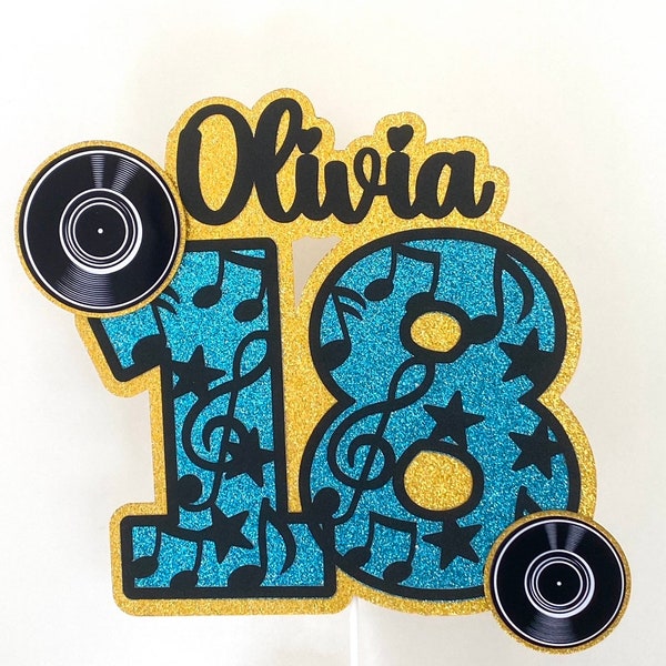 Vinyl Record Cake Topper - Etsy UK